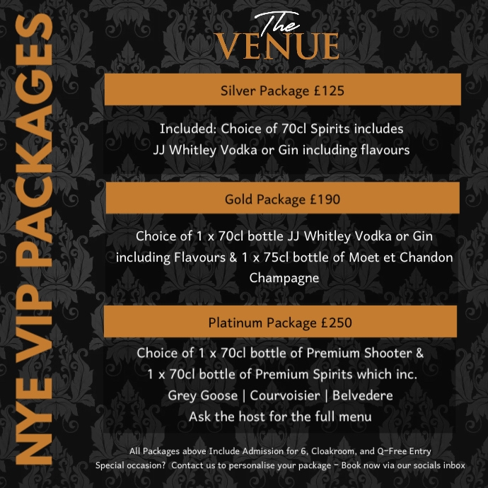 VIP Packages Design Instagram | PosterMyWall