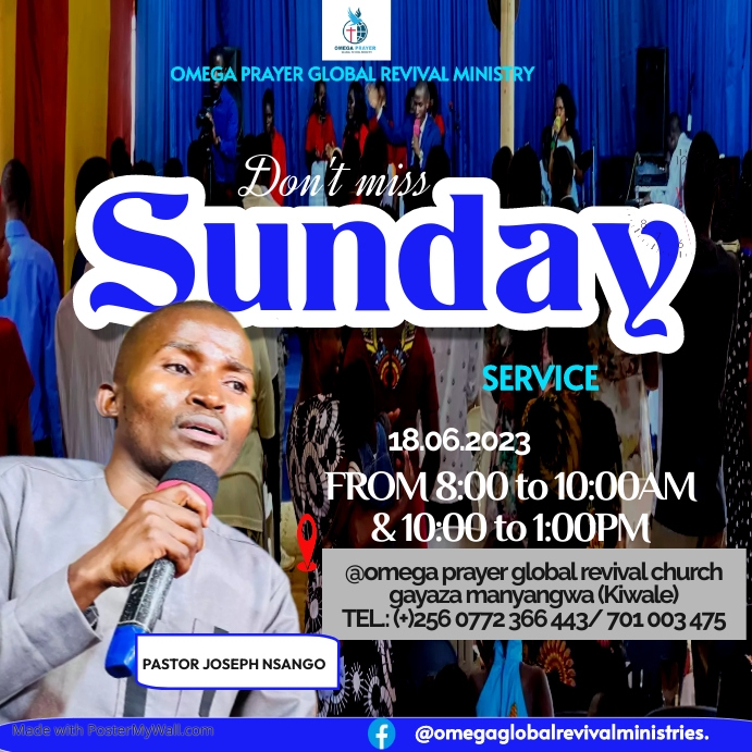 Copy of don't miss Sunday | PosterMyWall