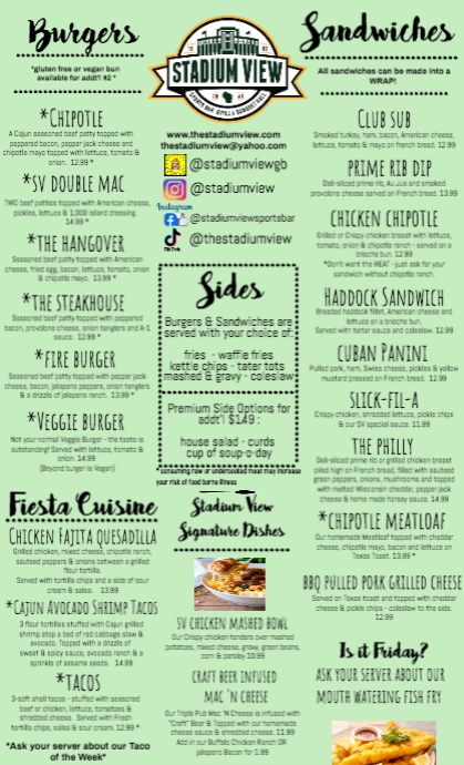 2022 BACK MENU | PosterMyWall