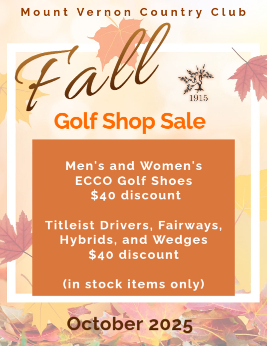 Fall Golf Shop Sale | PosterMyWall