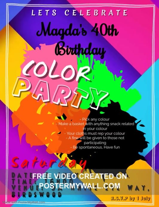 Color Party - Flyer | PosterMyWall