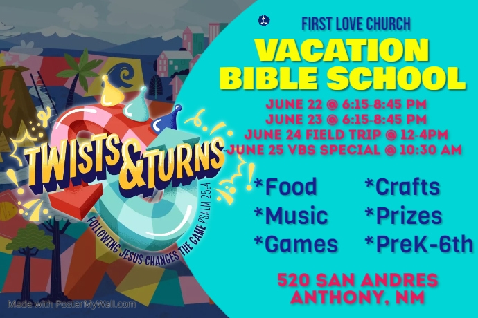 VBS Twists and turns | PosterMyWall