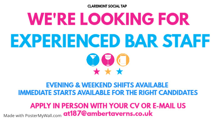 BAR STAFF | PosterMyWall