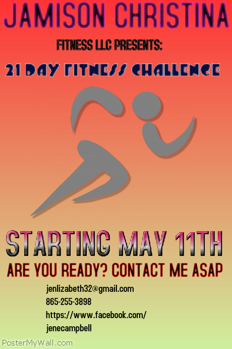 JC FITNESS 21 DAY CHALLENGE | PosterMyWall