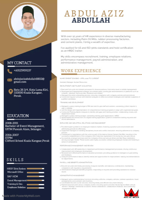 Resume MB 1 | PosterMyWall