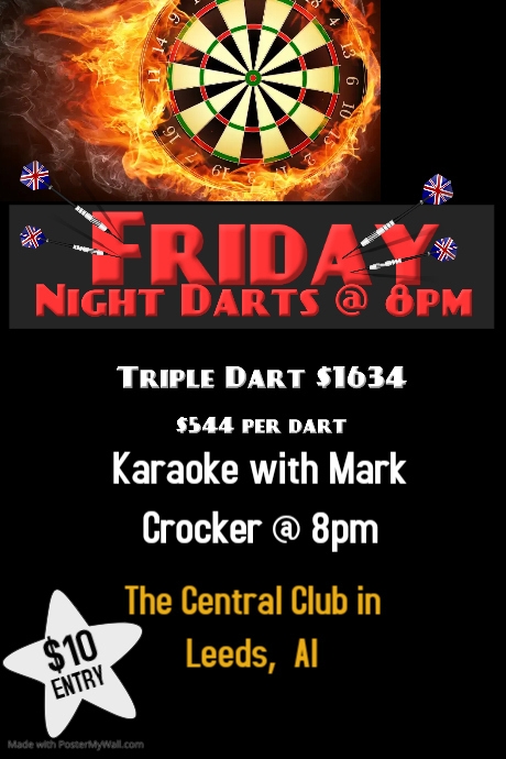Copy of Copy of Darts Competition Poster | PosterMyWall