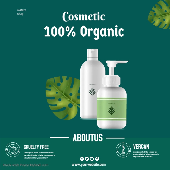 Copy of Cosmetic Organic Instagram post | PosterMyWall