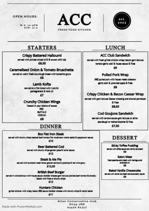 Marble Food Menu Flyer Templates | PosterMyWall