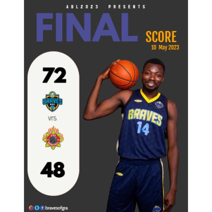 Copy of Instagram size of FINAL SCORE fire | PosterMyWall