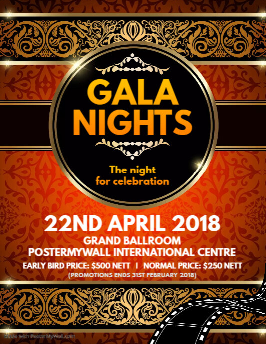Gala Nights Poster Template | PosterMyWall