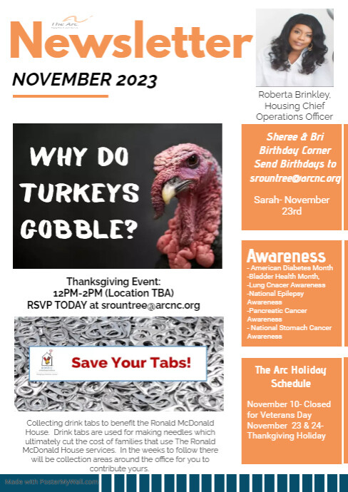 Orange Custom Branded Newsletter Page | PosterMyWall