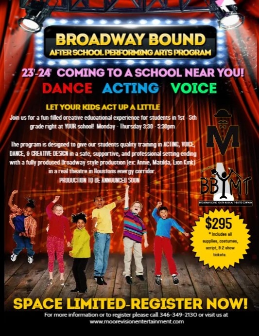 SUMMER THEATER CAMP FLYER TEMPLATE (3) | PosterMyWall