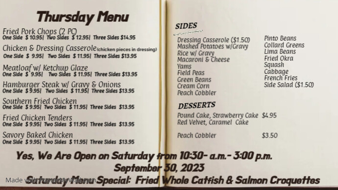 Menu Flyer (2) | PosterMyWall