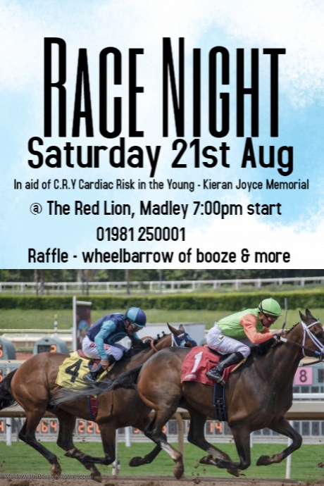 Copy of Race Night | PosterMyWall