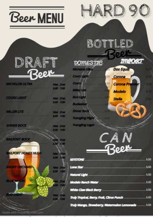 beer menu | PosterMyWall