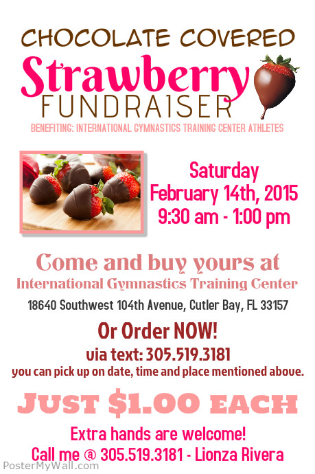 Chocolate Covered Strawberry FUNDRAISER | PosterMyWall