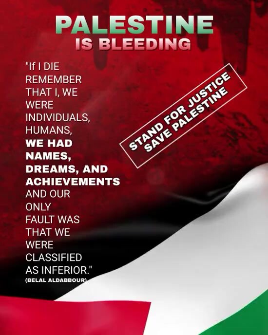 Palestine is Bleeding, Save Palestine Flyer | PosterMyWall