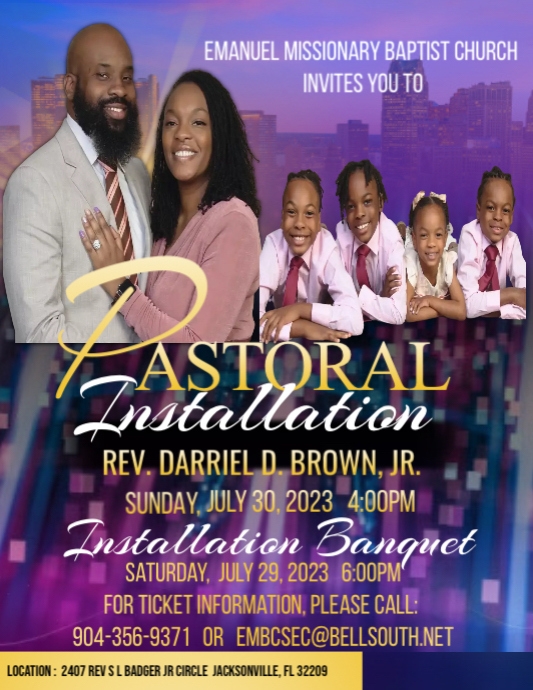 Pastoral Installation Flyer (1) | PosterMyWall