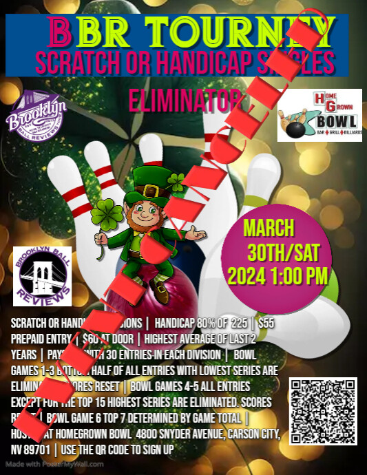 Scratch or Handicap Eliminator | PosterMyWall