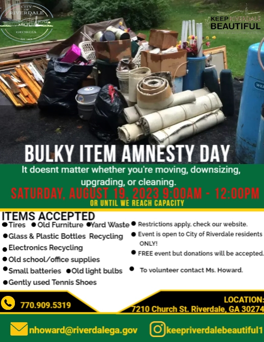 bulky items amnesty day | PosterMyWall