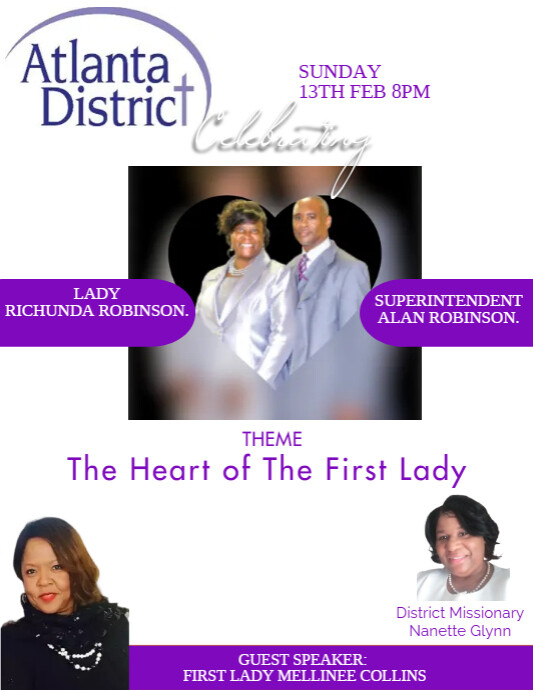 Quirky Brown First Lady Day Church Flyer Temp | PosterMyWall