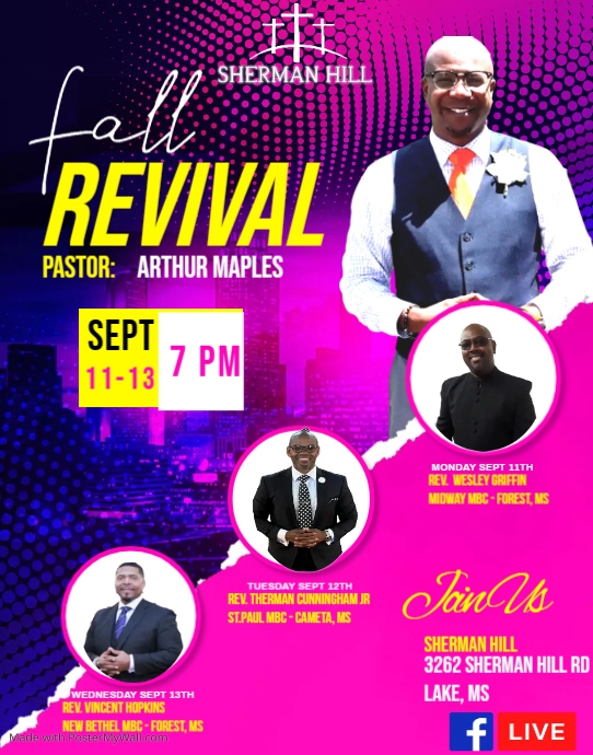 Revival Worship Church Flyer | PosterMyWall