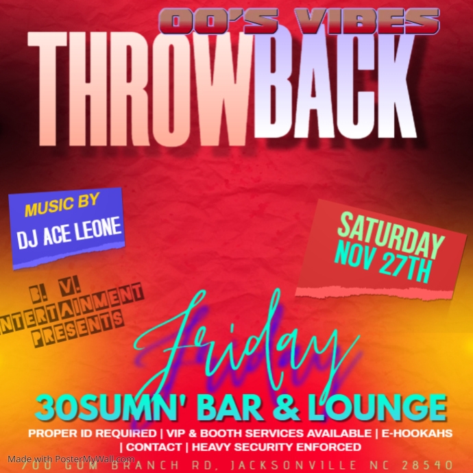 Throw back party | PosterMyWall