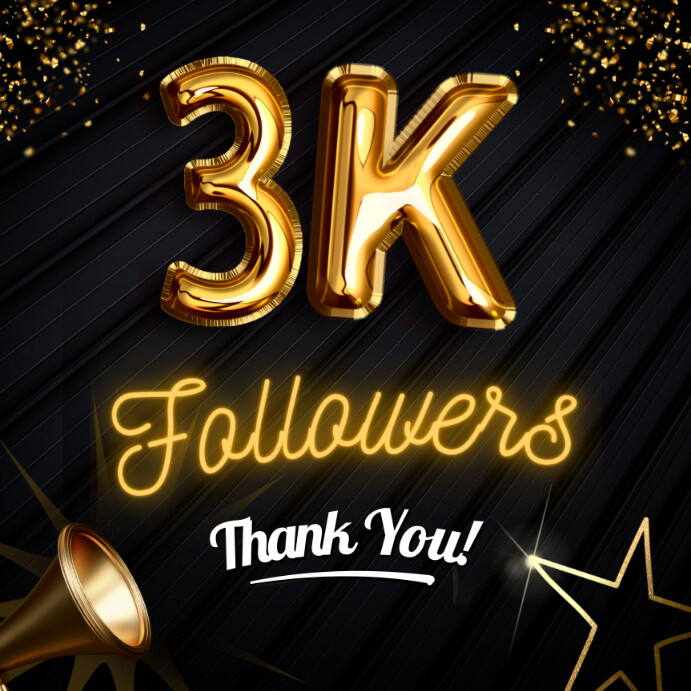 3k Followers Template | PosterMyWall