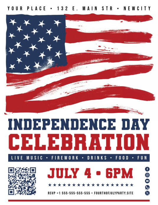 4 of July / Independence Day Party Flyer Template | PosterMyWall