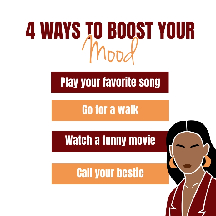 Copy of 4 ways to boost your mood template | PosterMyWall