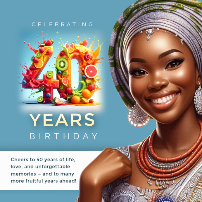 Copy of 40 birthday | PosterMyWall