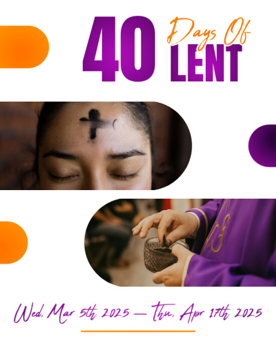 Plantilla de 40 Days Of Lent Season Poster Template Instagram Portrait ...