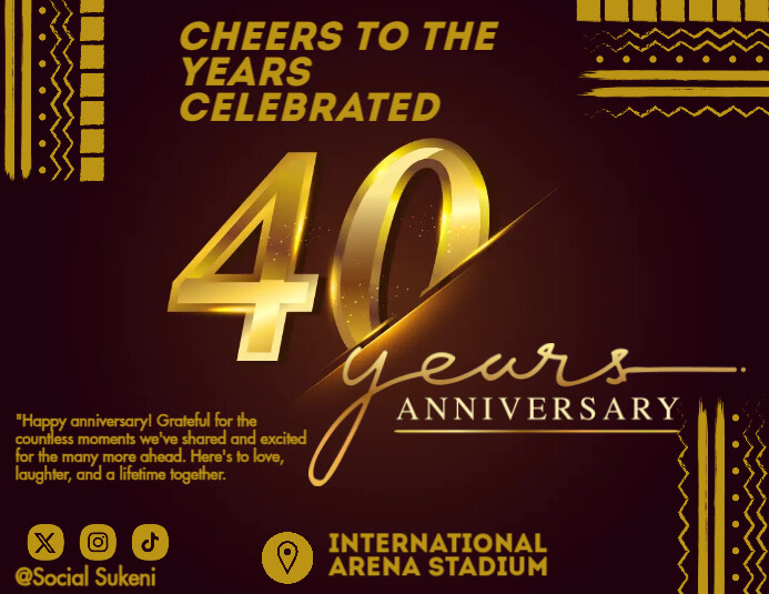 Copy of 40 years anniversary | PosterMyWall