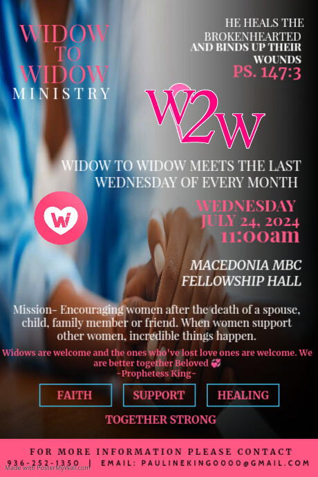 Widows Day Support Poster Template | PosterMyWall