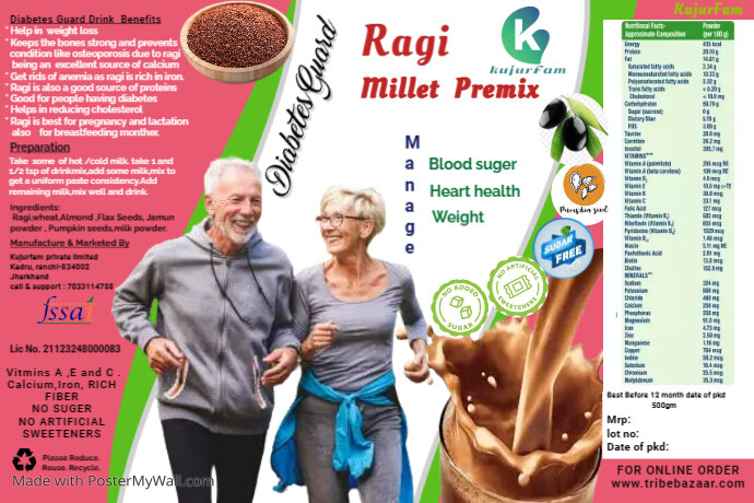 Copy of Suger free ragi drink mix | PosterMyWall