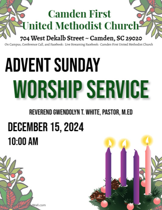 Virtual Christmas Advent Church Worship | PosterMyWall