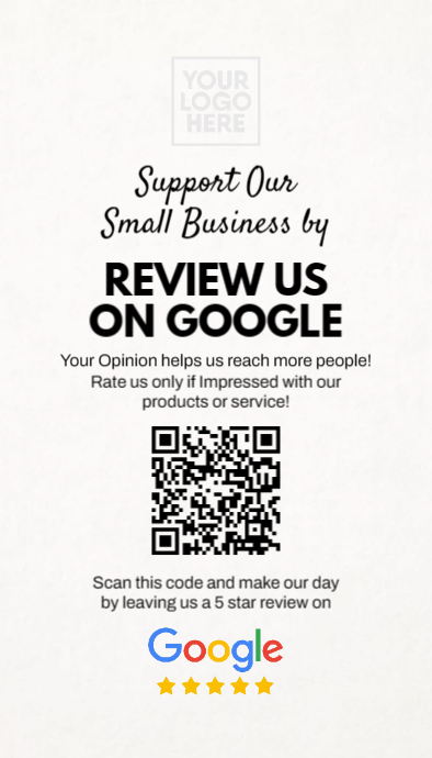Google Review Us Scan Card Template | PosterMyWall