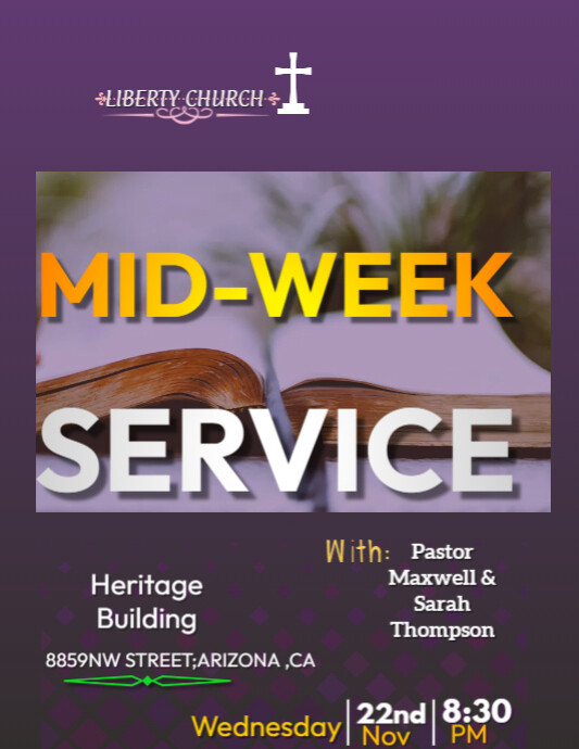 Mid-week service | PosterMyWall