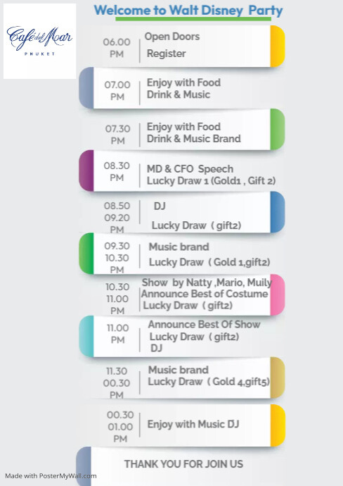 Event Schedule Template | PosterMyWall