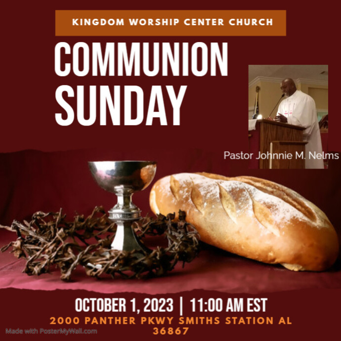 Holy Communion Sunday Church Event | PosterMyWall