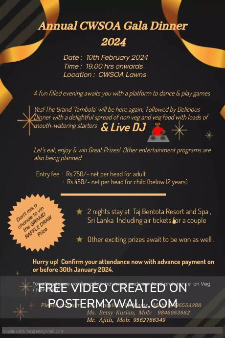 Copy of Annual official dinner | PosterMyWall