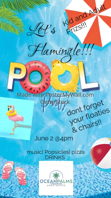 Pool Party Display | PosterMyWall