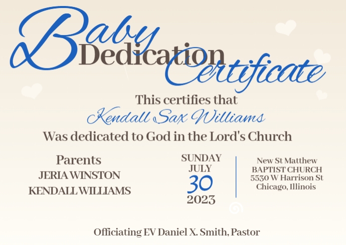 Child Dedication Flyer (1) | PosterMyWall