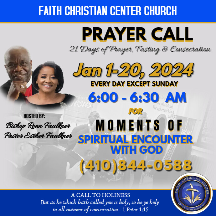 Copy of 21 Day Fast Daily PRAYER CALL | PosterMyWall