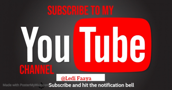 Copy of SUBSCRIBE TO MY YOU TUBECHANNEL | PosterMyWall
