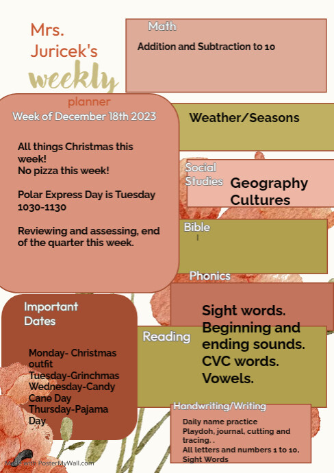 Summer Weekly Planner Templates | PosterMyWall