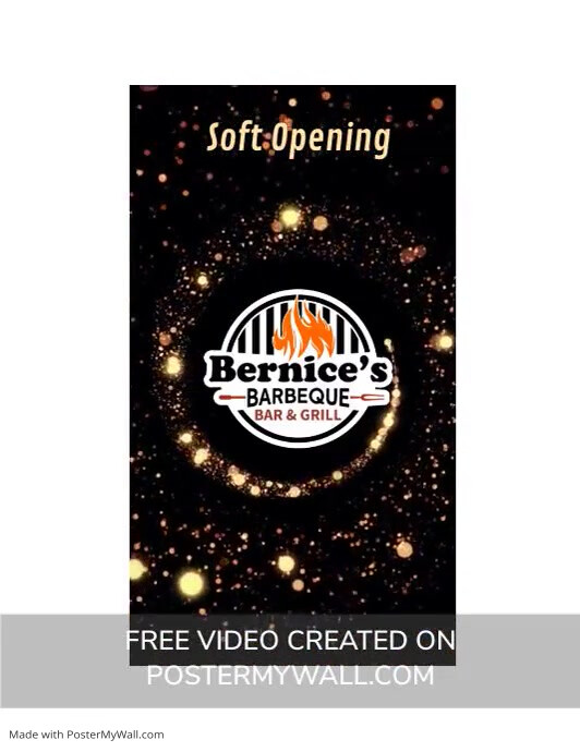 soft opening video template | PosterMyWall