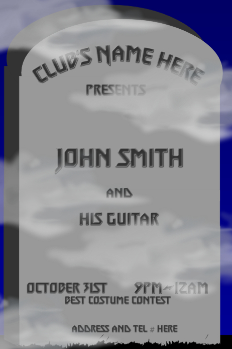 Tombstone Concert Flyer Template | PosterMyWall