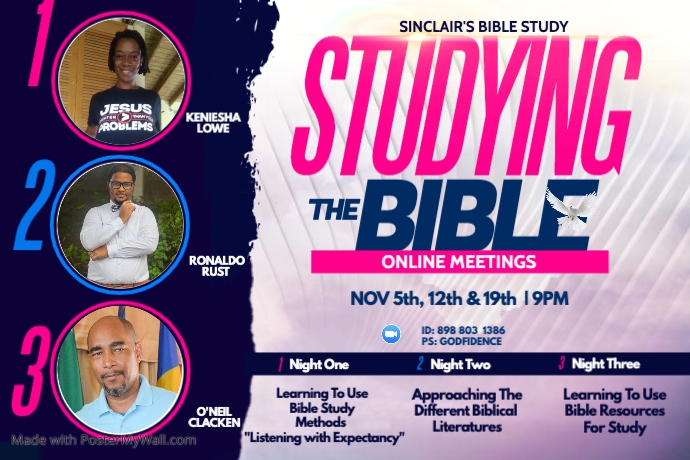 Friday Bible Study | PosterMyWall