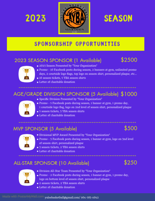 Sky Blue Event Sponsorship Poster | PosterMyWall